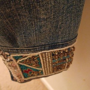 atelier | Jackets & Coats | Atelier Beaded Denim Jacket | Poshmark